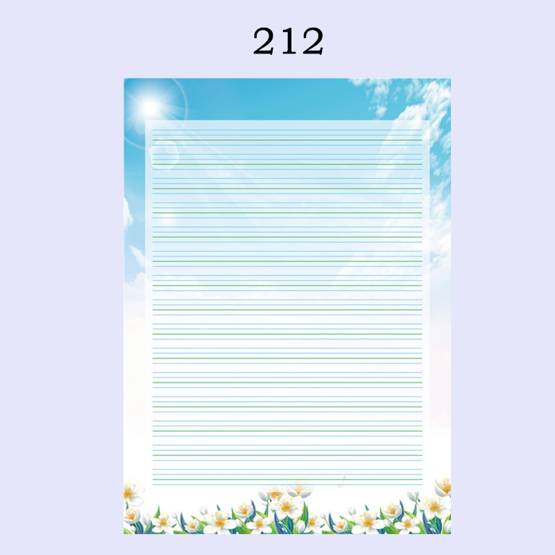 12 Style 120pcs/Lot English Homework Paper A4 Colo... – Grandado