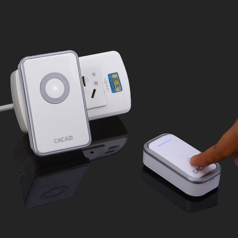 CACAZI White EU Plug-in Wireless Door Bell Waterpr... – Grandado