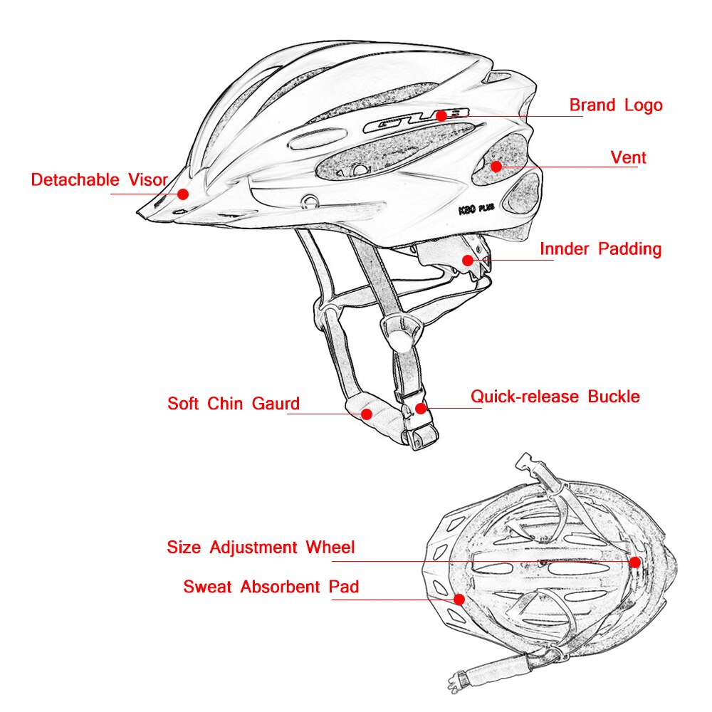Gub Fiets Helm Eps Fietsen Helm Met Bril Ademend M... – Vicedeal