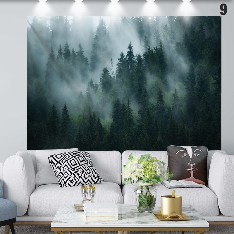 Natural Forest Tapestry Landscape Printed Large Wa... – Grandado