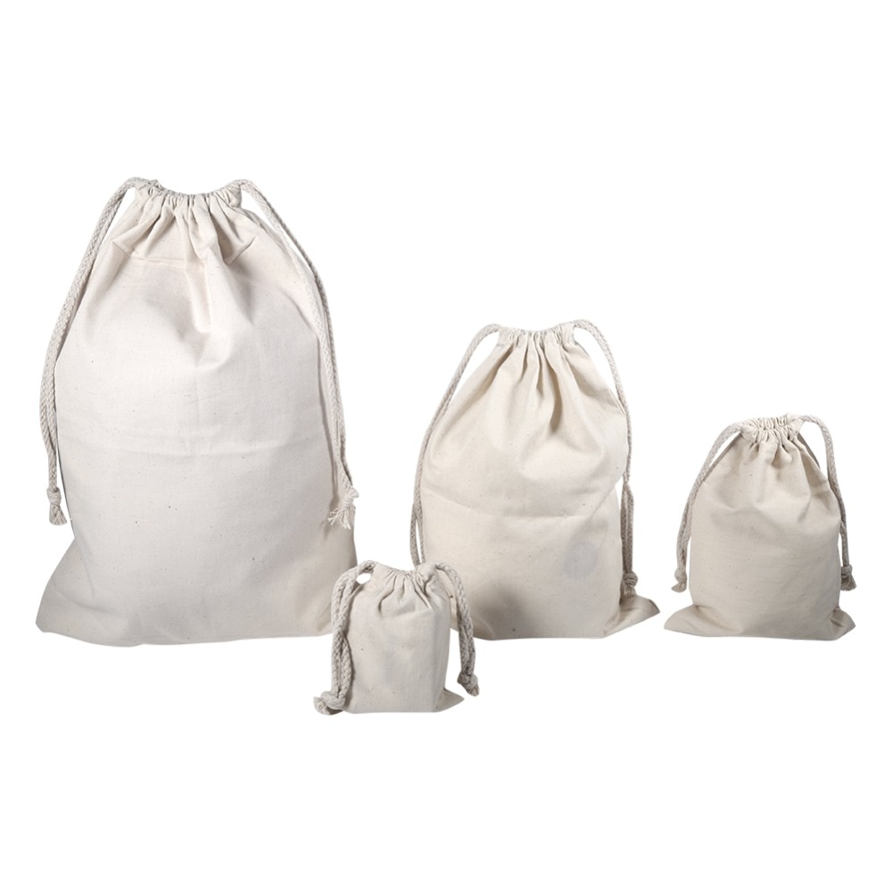 4 sizes Household Plain Cotton Drawstring Storage ... – Grandado