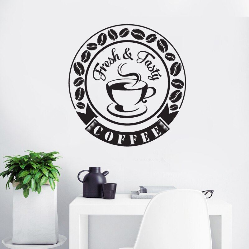Coffee Shop Sticker Milk tea Decal Cafe Cup Poster... – Grandado