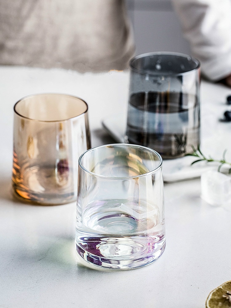 Colorful Ion Plated Glass Household Ins Wind Wine ... – Grandado