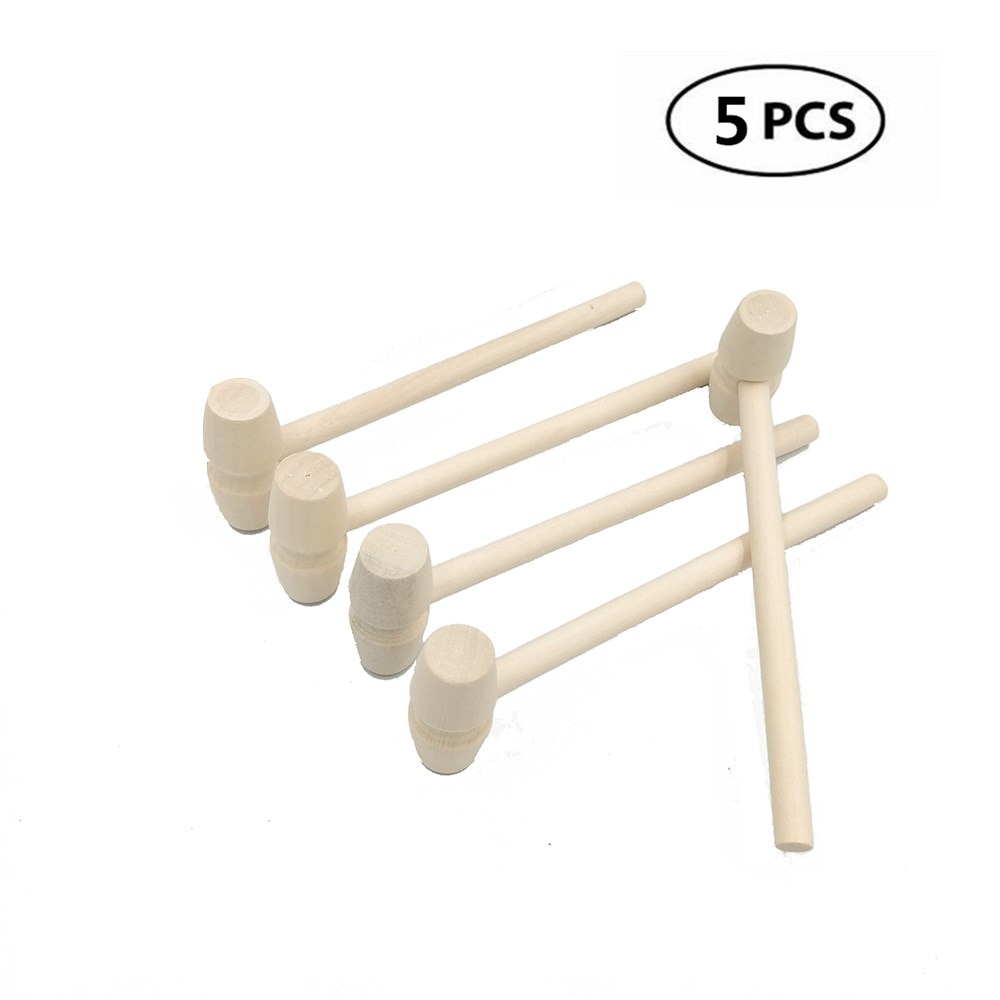 5pcs Wood Mini Hammer Knock Planet Cake Wooden Ham... – Grandado