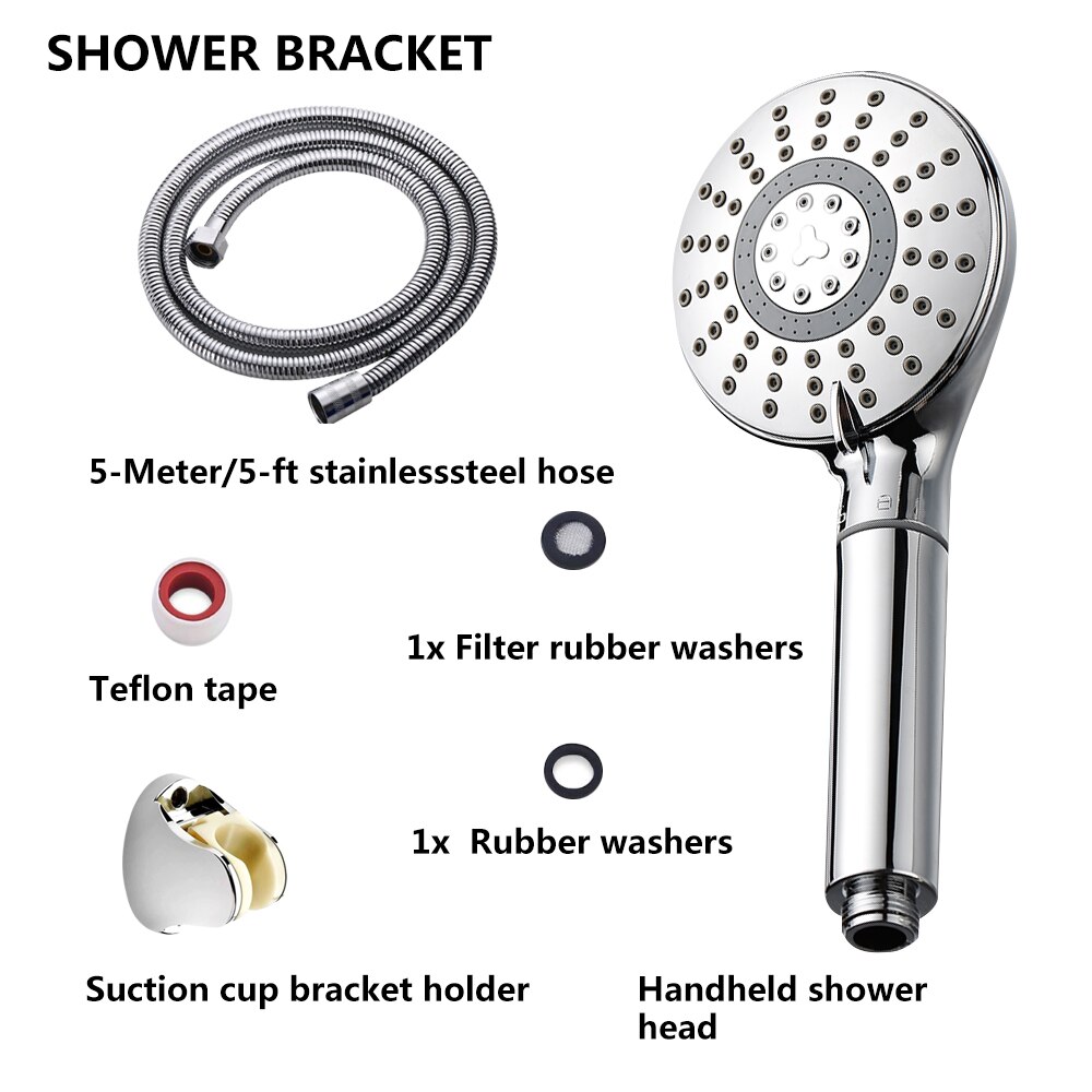 5 Models Bathroom Shower Head with Shower Filter W... – Grandado