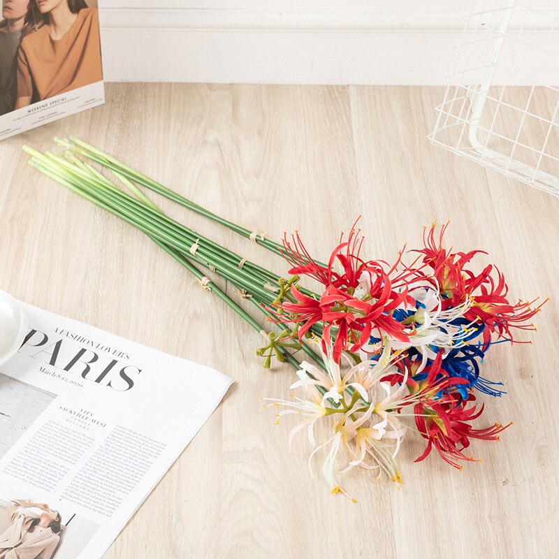 1PC Beautiful Red Spider Lily Stems Artificial Hig... – Grandado