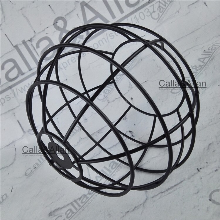 180mmX145mm E27 lamp shade black finished round ir... – Vicedeal