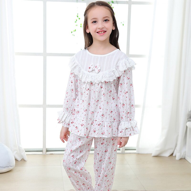 Autumn Sleepwear Kids Pajama Sets Girls Nightcloth... – Grandado
