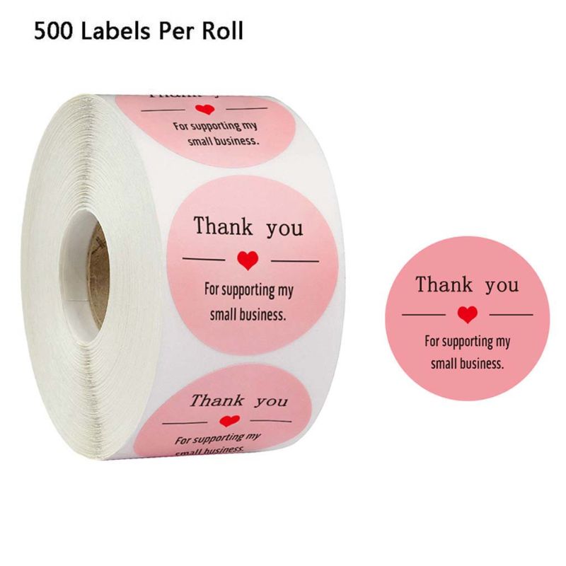 500pcs/roll Pink DIY Handmade Thank You Stickers W... – Grandado