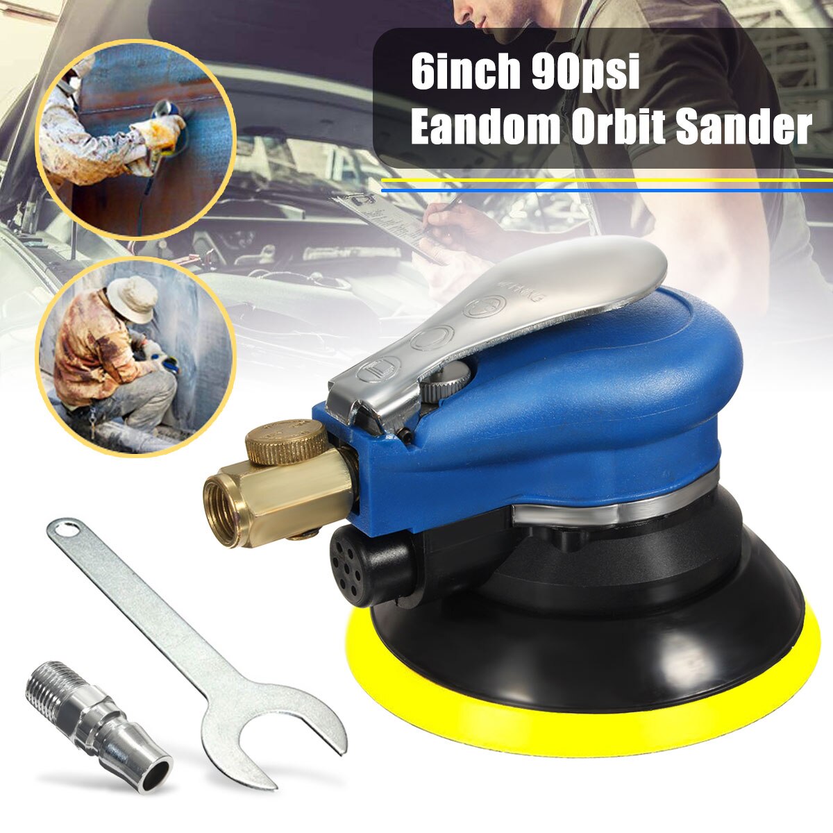 6inch 9000RPM 150mm Classic Random Orbit Sander wi... – Grandado