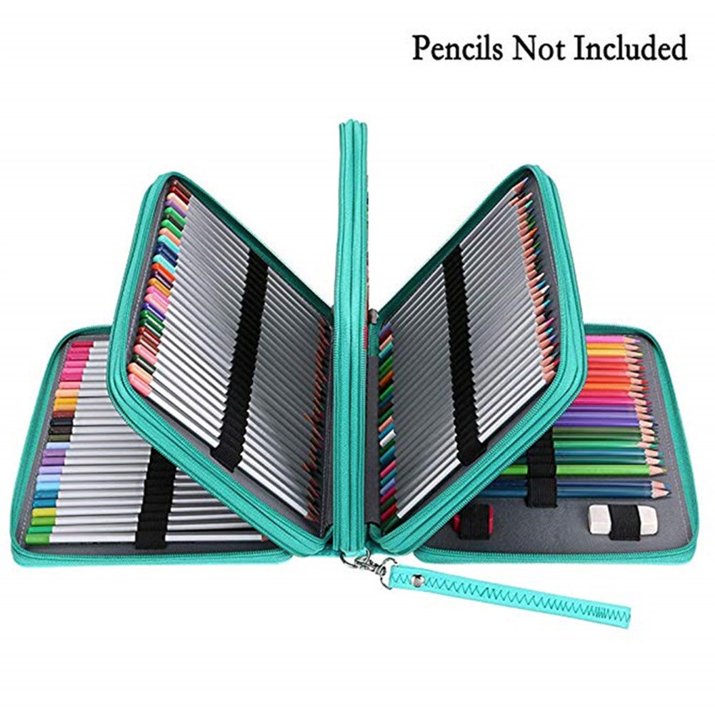 200 Slots PU Leather Large Capacity School Storage... – Grandado