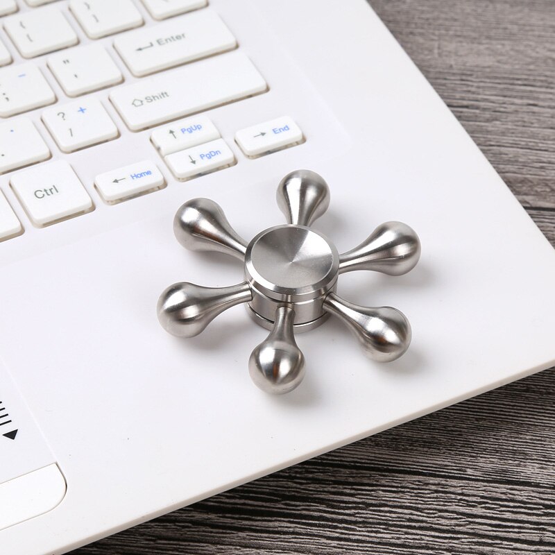 Six Arms Molecule Shape Metal Hand Finger Spinner ... – Grandado