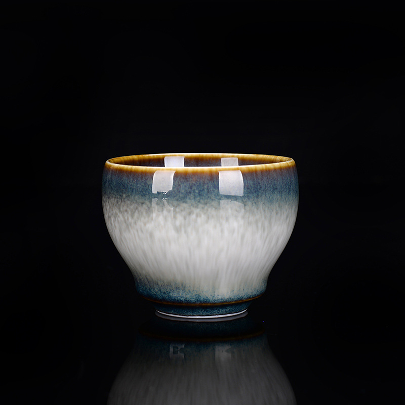Kiln Baked Teacup Temmoku Glaze Brushed Siyao Chan... – Grandado