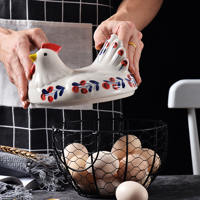 Jern egg oppbevaring kurv snack frukt kurv samling... – Grandado