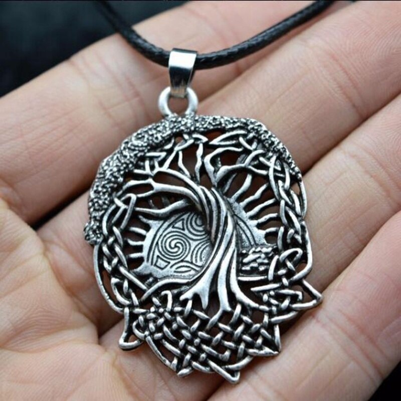 Tree of Life Rune Pendant Necklace for Men Women V... – Vicedeal
