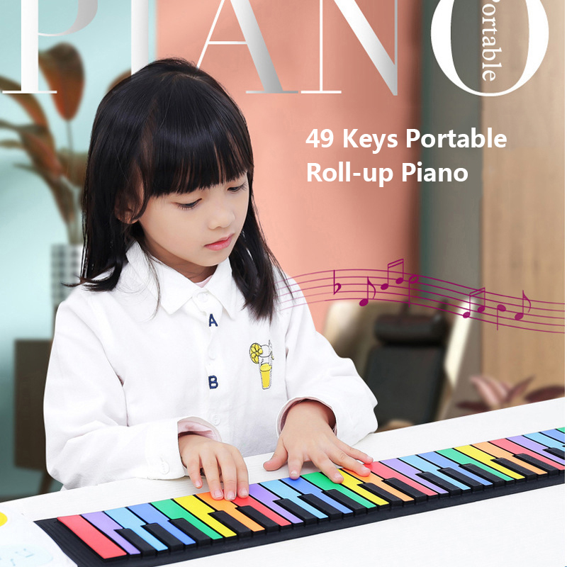 Portable Electronic Piano 49 Keys Rainbow Electron... – Grandado
