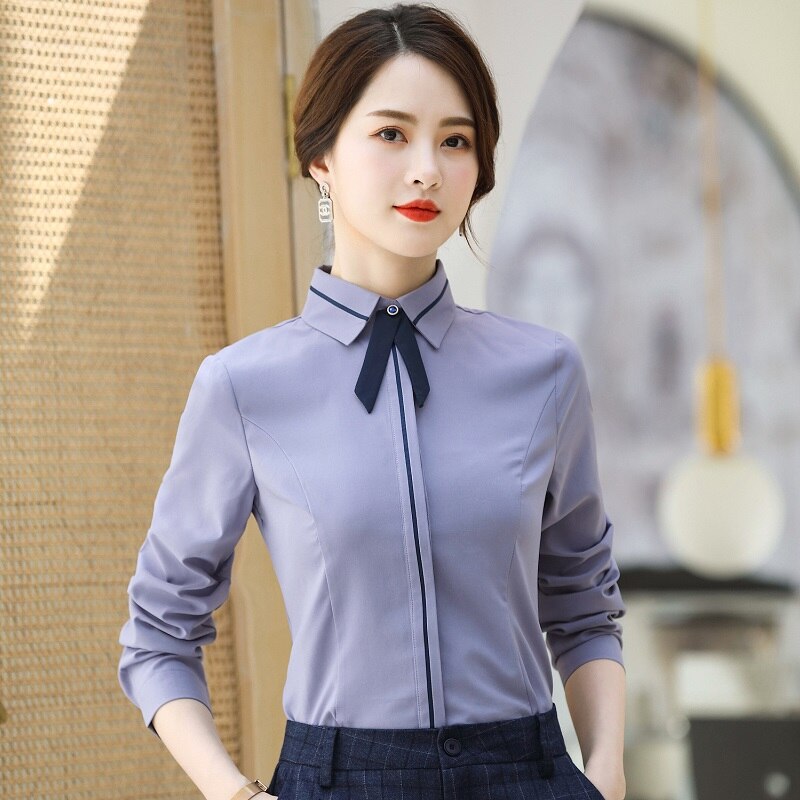 Women shirt Slim autumn Long sleeve OL Formal Busi... – Grandado
