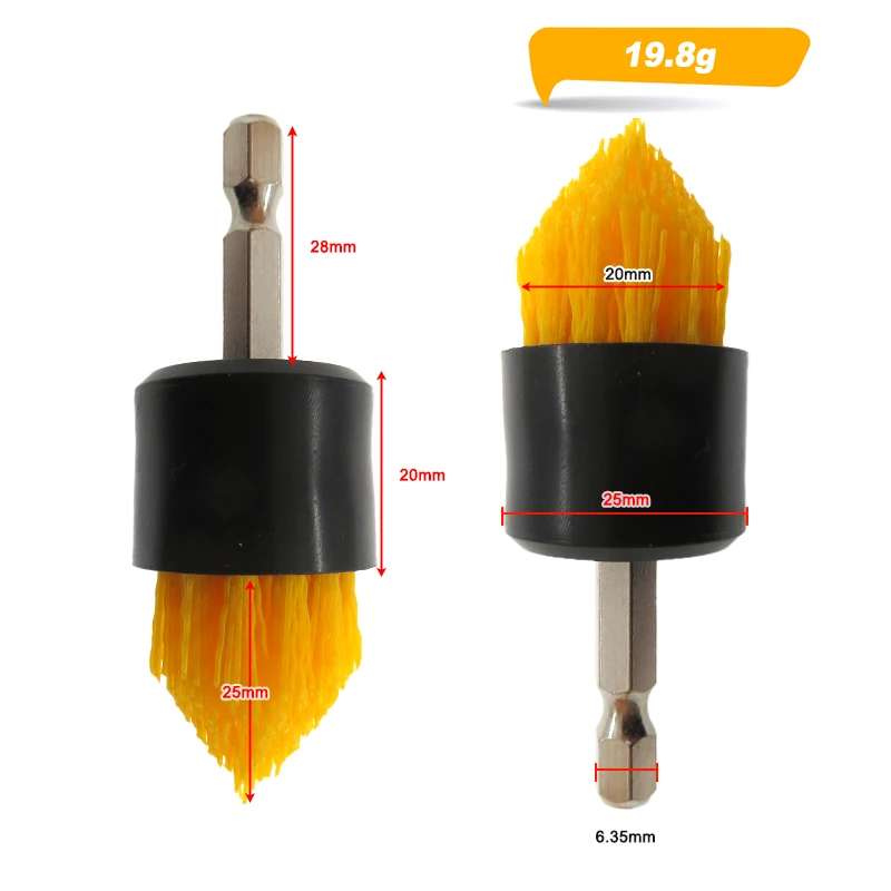 Mini Drill Brush Attachment Set,2 Tapered Brushes&... – Grandado