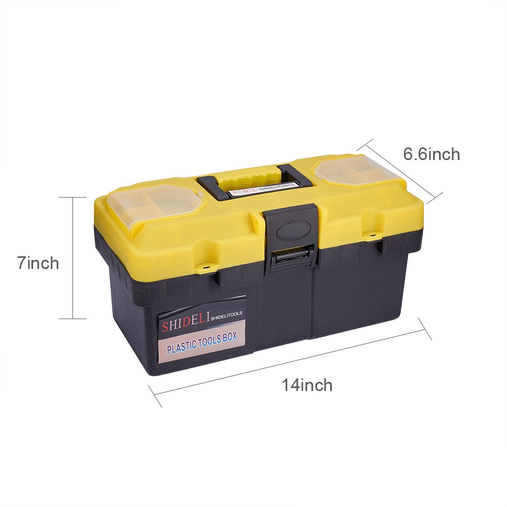 14INCH PLASTIC DIY STORAGE TOOL BOX CHEST HANDLE T... – Grandado