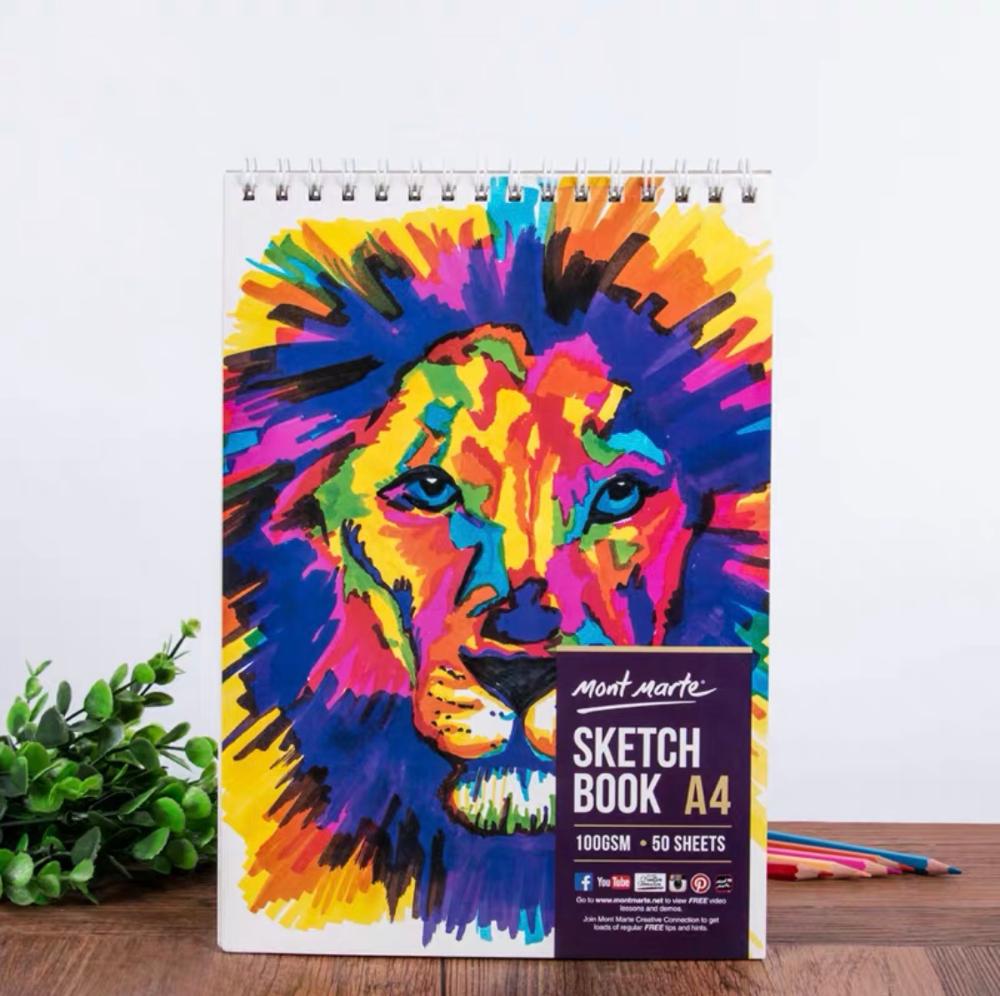 A4 Spiral Sketch Book For Drawing Kraft Cover Blan... – Vicedeal