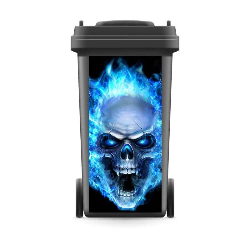 DIY 3D Rubbish Bin Sticker Halloween Skull Art Wal... – Grandado