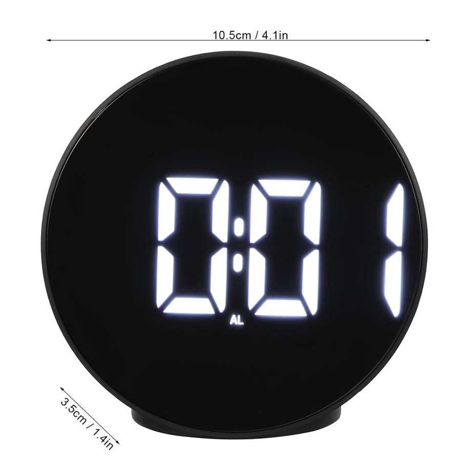 Mirror Digital Bedside LED Smart Alarm Clock Time ... – Vicedeal