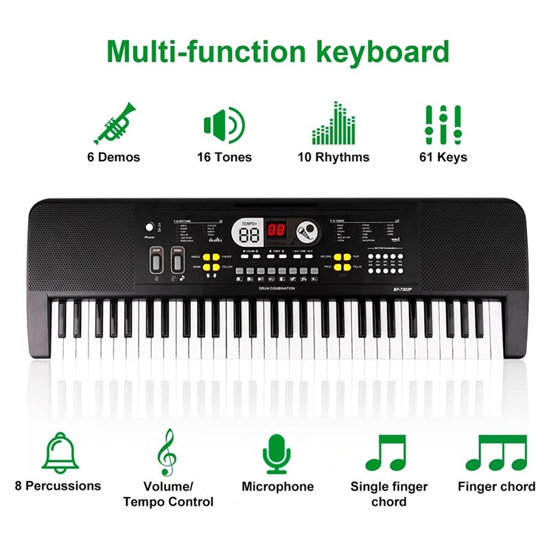 Bigfun Kids 61 Keys Electronic Piano Keyboard Musi... – Grandado