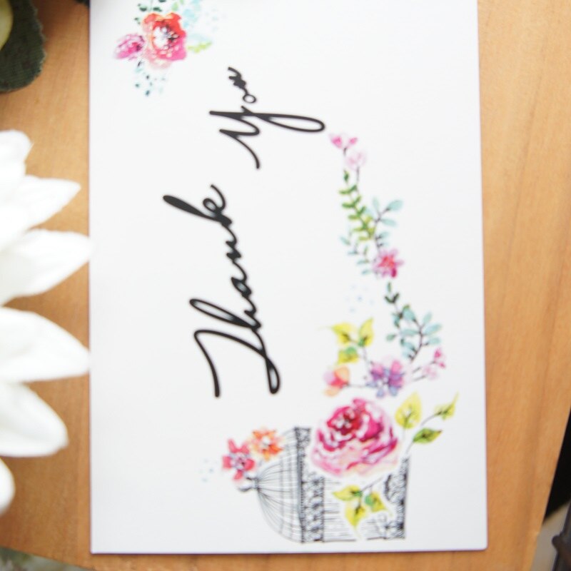 multi-use 50pcs Mini thank you Card flower birdcag... – Grandado