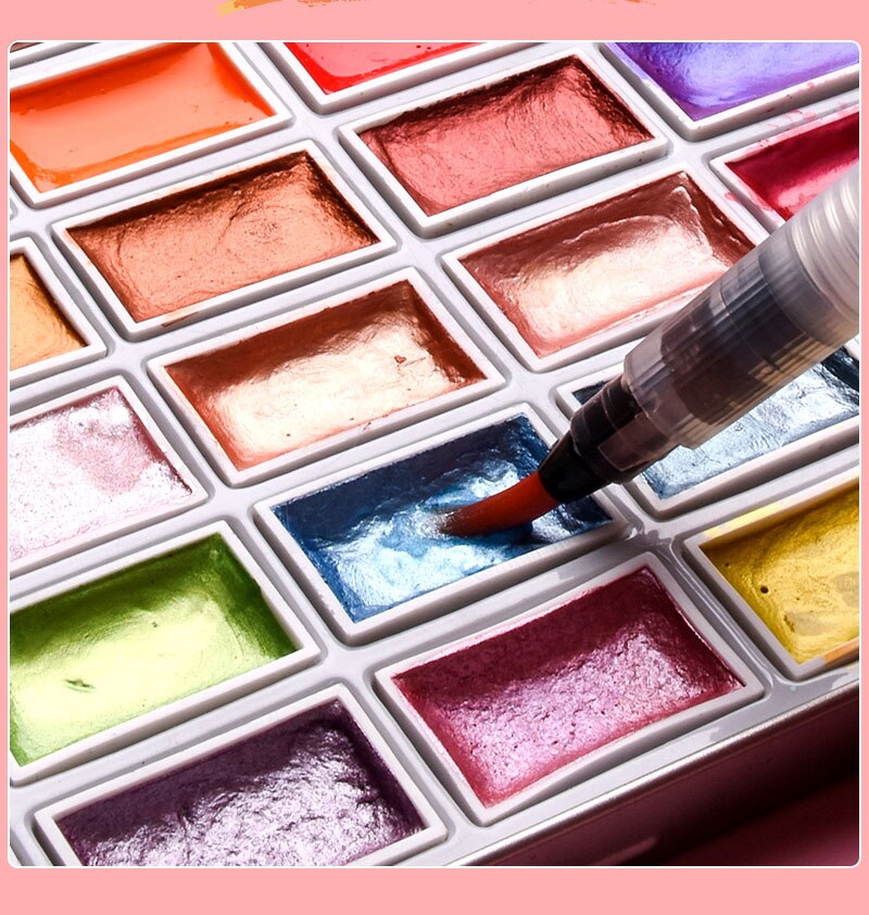 48/72/90Colors Solid Watercolor Paint Set Portable... – Vicedeal