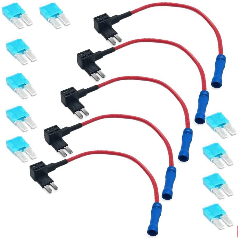 10Pcs 15A Fuse Plug + 5Pcs Car Add a Circuit Fuse-... – Vicedeal