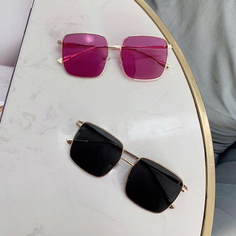 1PCs Women Vintage Sunglasses Square Shades Metal ... – Grandado