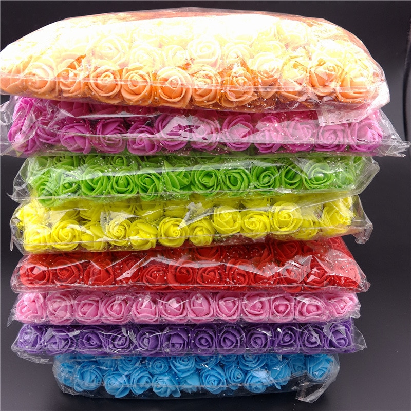 144 Pcs/ Pack Mini Foam Artificial Rose Flower Bou... – Vicedeal