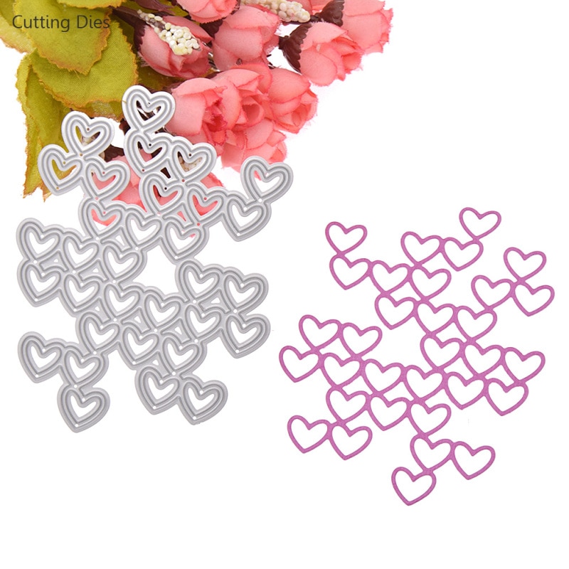Hollow Heart Metal Cutting Dies Frame Scrapbooking... – Grandado