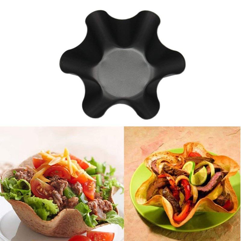 Large Non-Stick Fluted Tortilla Shell Pans Taco Sa... – Vicedeal