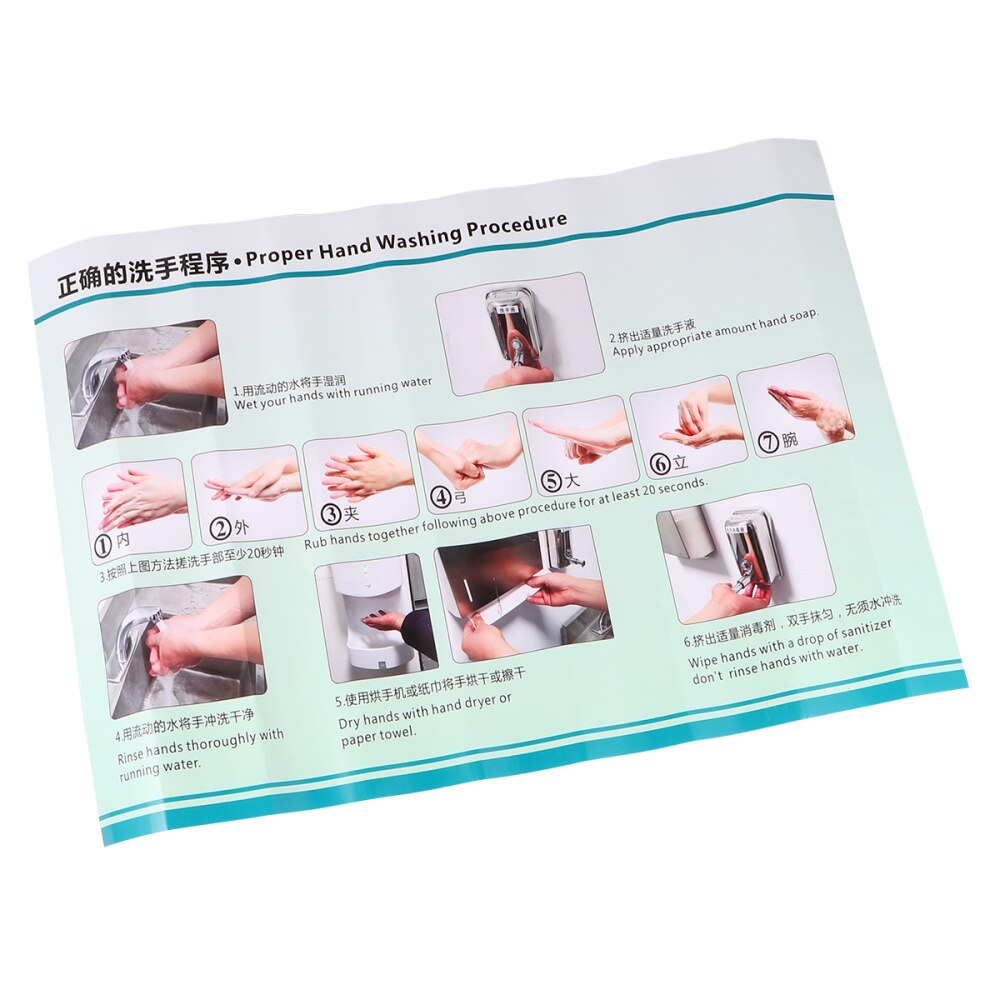 Standard Hand Washing Sticker Steps Reference Post... – Grandado