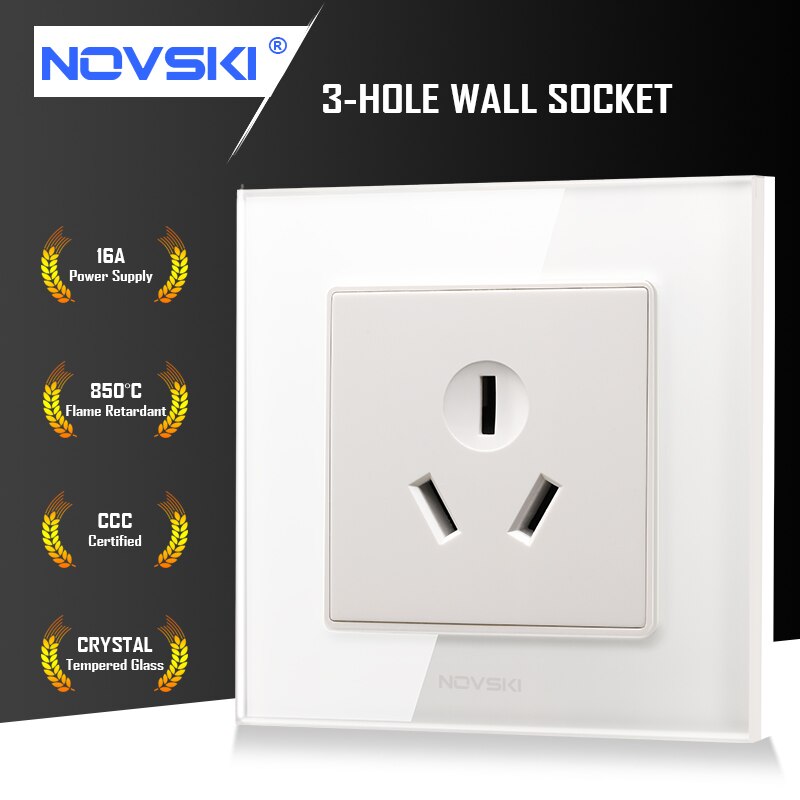 Novski Gb 16A 3-Hole Stopcontact 3 Gat 1-Gang On/O... – Vicedeal