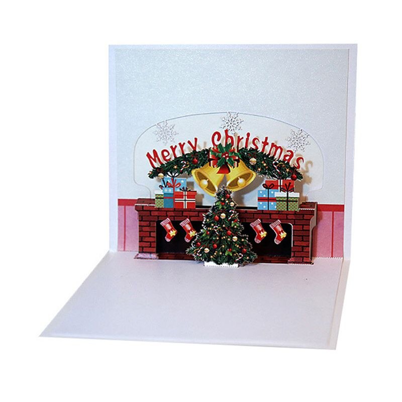 tarjetas de navidad 3D Pop Up chimenea Feliz Navid... – Grandado