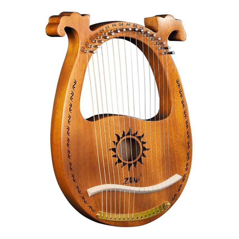 ZANi – harpe Lyre en bois à 16 cordes, symboles ph... – Grandado