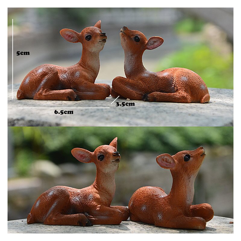 Mini Resin Cute Deer Bonsai Decoration Animal Stat... – Grandado