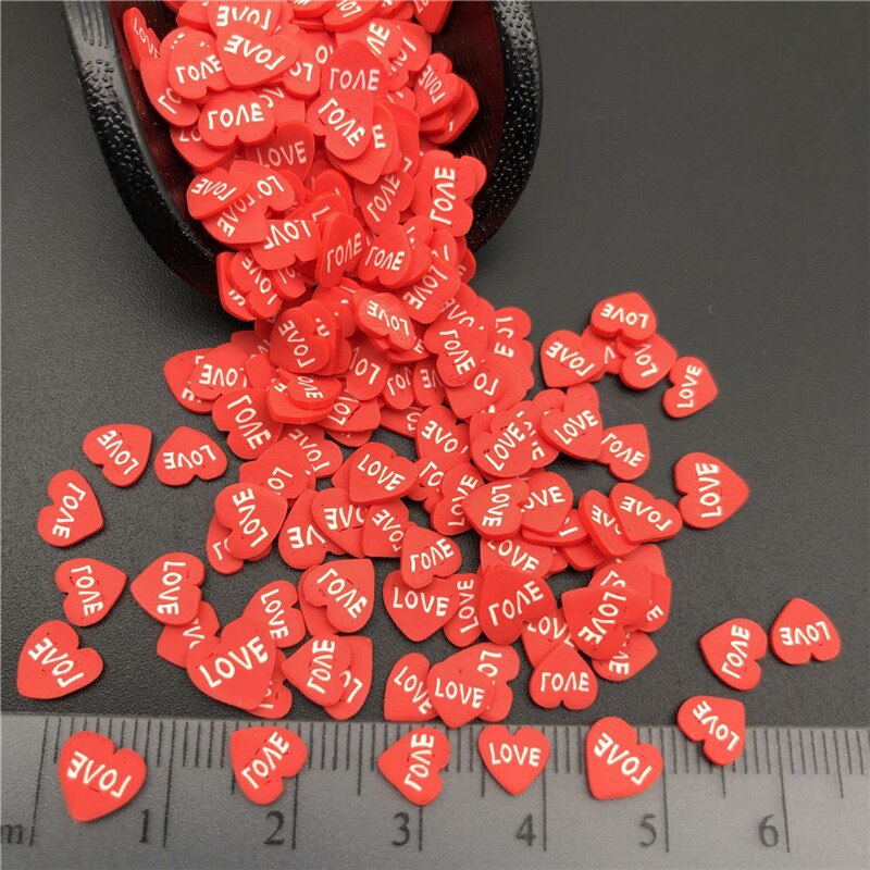 50g Heart Love Red Polymer Clay Sprinkle For Kids ... – Grandado