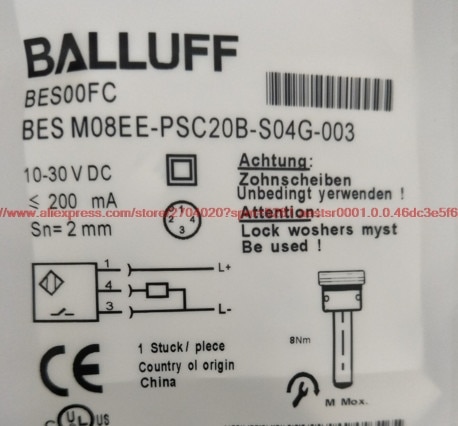 100% BES M08EE-PSC20B-S04G-003 proximity switch DC... – Vicedeal