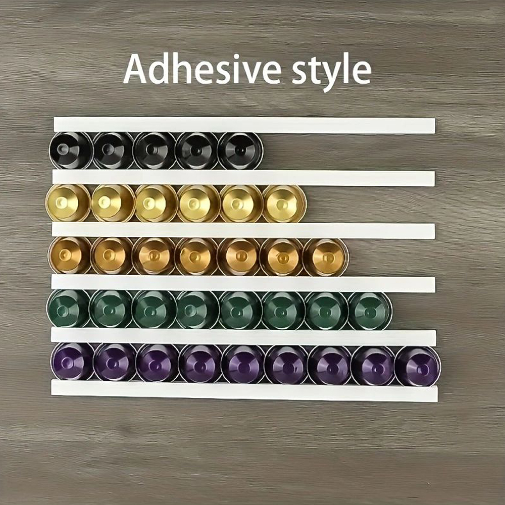 6 stuks koffiecapsule opbergrek, wandgemonteerd ca... – Vicedeal