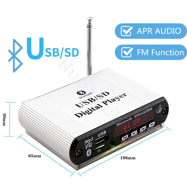 Nuotech 12V Mini FM/MP3 Digital Player Usb Card U ... – Grandado