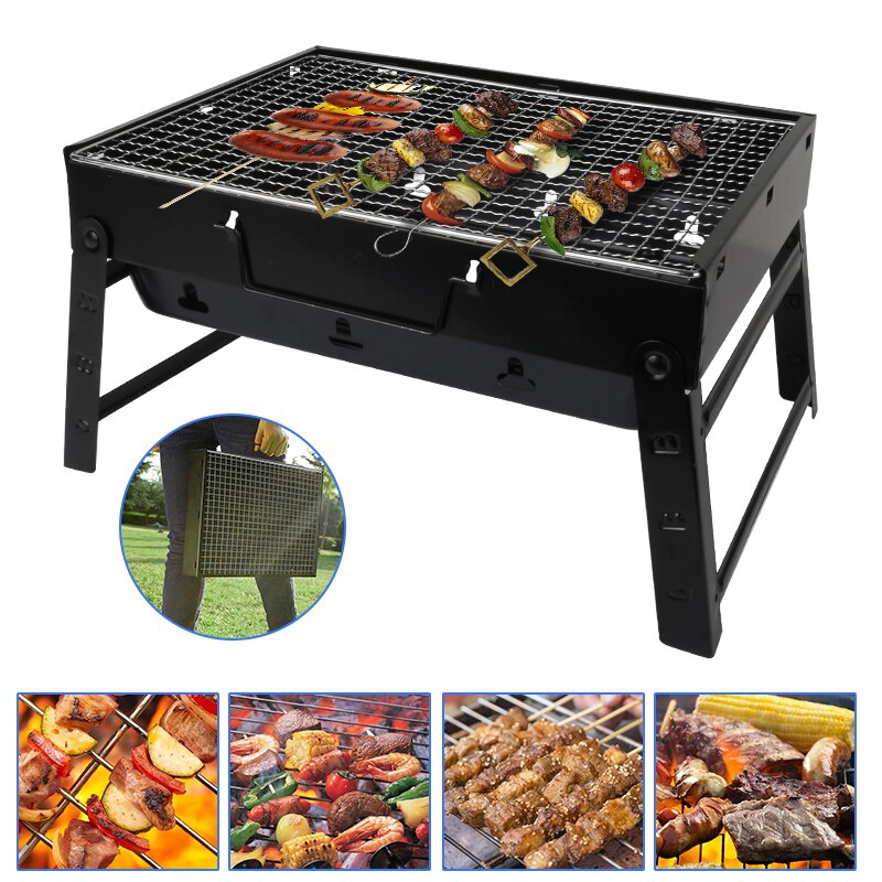 Portable Folding Barbecue Charcoal Grill Easy Asse... – Vicedeal
