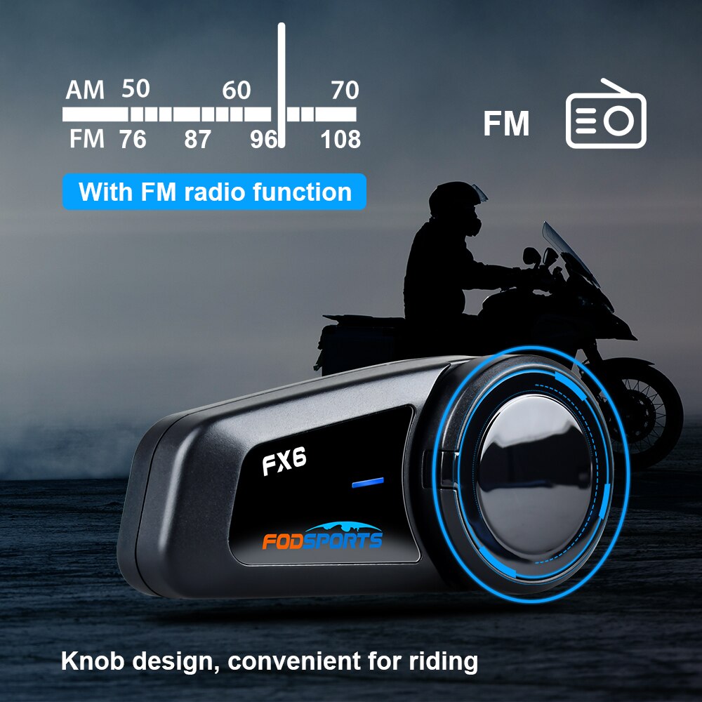 Fodsports FX6 Motorhelm Bluetooth Intercom Moto He... – Grandado