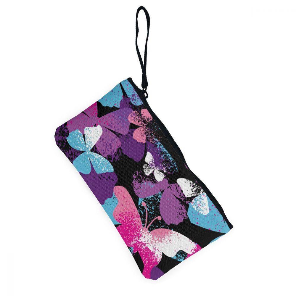 Canvas Coin Bag Color Butterfly Pattern Key Bag Sa... – Grandado