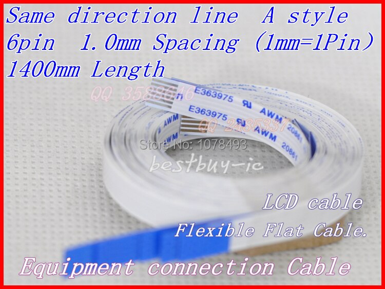 1.0mm Spacing +1400mm Length +6Pin A / same direct... – Grandado