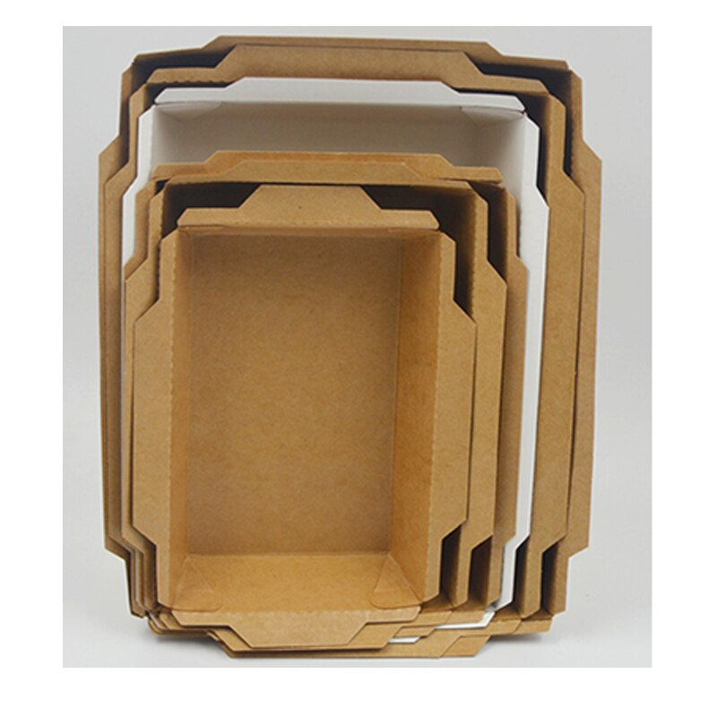 50pcs Kraft meal box without lid Waterproof Grease... – Grandado