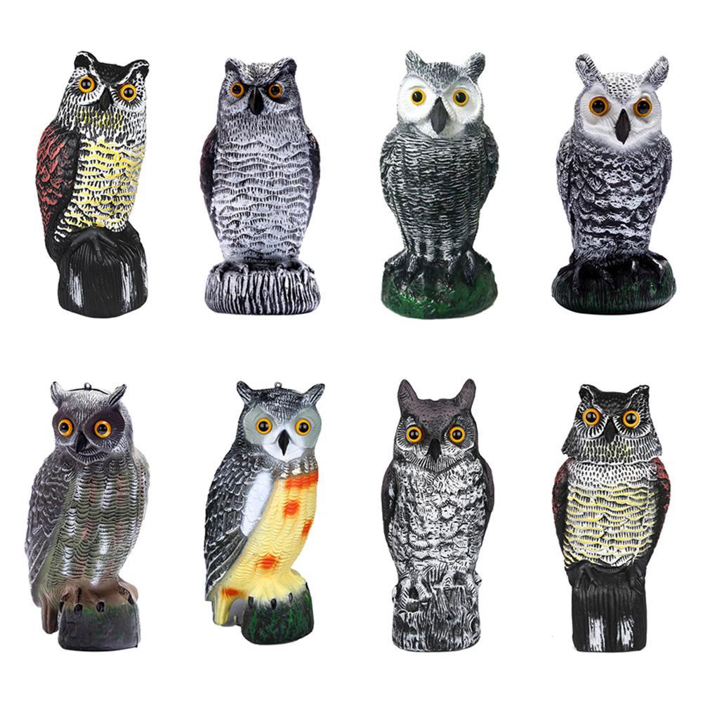 Realistic Bird Scarer Rotating Head Owl Prowler De... – Vicedeal