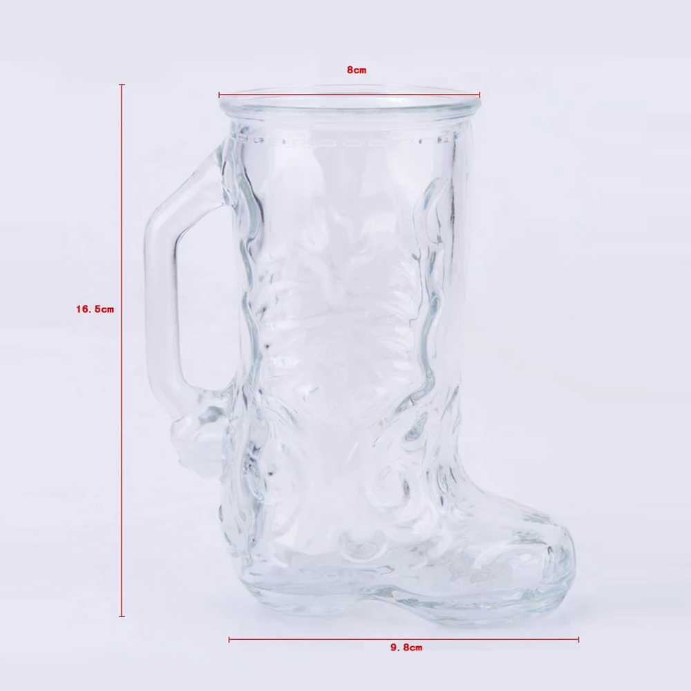 Novelty Glass Boot Shape Beer Water Mug Cup 500ml ... – Grandado